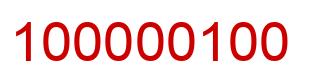 100000100 número, significado y propiedades - Numero.wiki