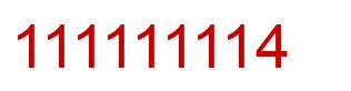 111111114 number facts, meaning and properties