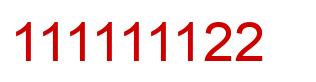 111111122 number facts, meaning and properties