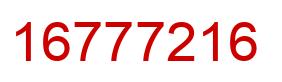 16777216 number facts, meaning and properties