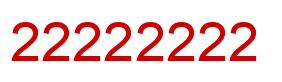 22222222 number facts, meaning and properties