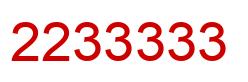 2233333 number facts, meaning and properties
