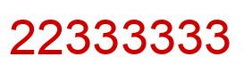 22333333 number facts, meaning and properties