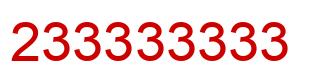 233333333 number facts, meaning and properties
