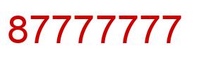 87777777 number facts, meaning and properties