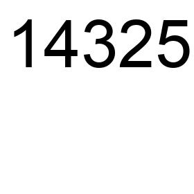 14325 número, significado y propiedades - Numero.wiki