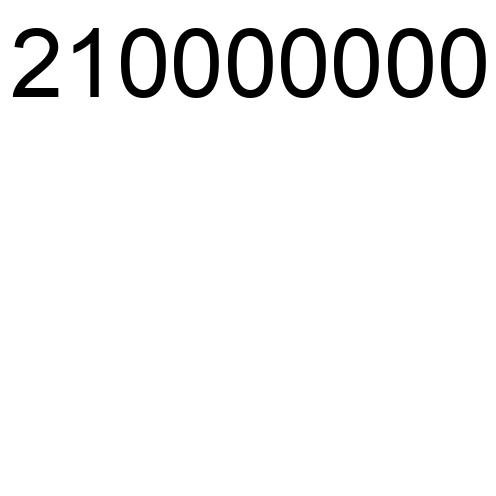 210000000 número, significado y propiedades - numero.wiki
