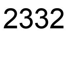 2332 número, la enciclopedia de los números - numero.wiki