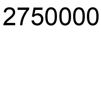 2750000 número, significado y propiedades - numero.wiki