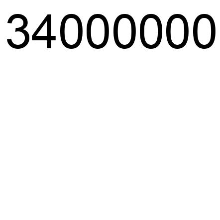 34000000 número, significado y propiedades - Numero.wiki