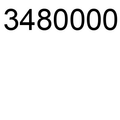 3480000 número, significado y propiedades - numero.wiki