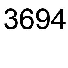 3694 número, la enciclopedia de los números - numero.wiki