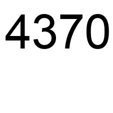 4370 número, la enciclopedia de los números - numero.wiki
