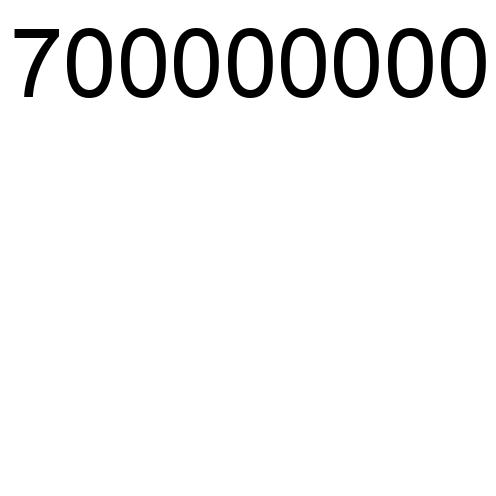 700000000 número, significado y propiedades - numero.wiki