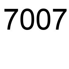 7007 número, la enciclopedia de los números - numero.wiki