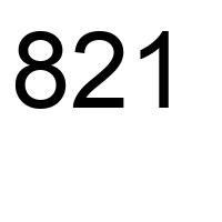 Número 821, la enciclopedia de los números - numero.wiki
