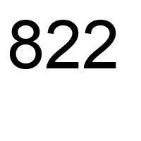 Número 822, la enciclopedia de los números - numero.wiki